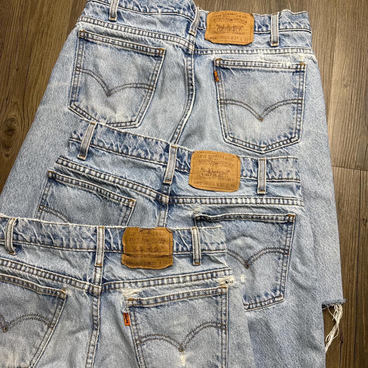 Vintage Levi’s 505 Orange Tab Cutoff Jean Denim... | Depop