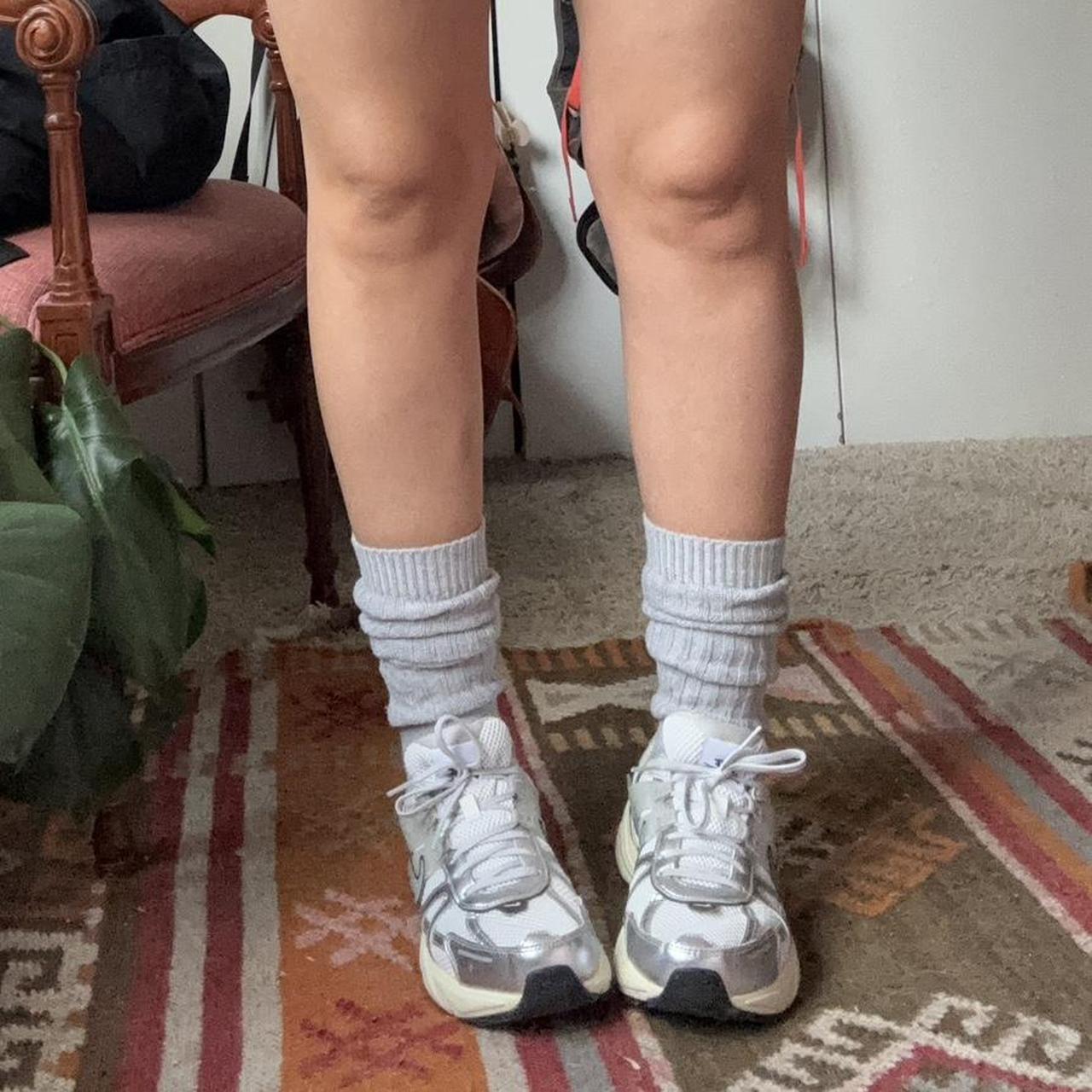 Nike V2K running sneaker in silver/white! Size 9.5... | Depop