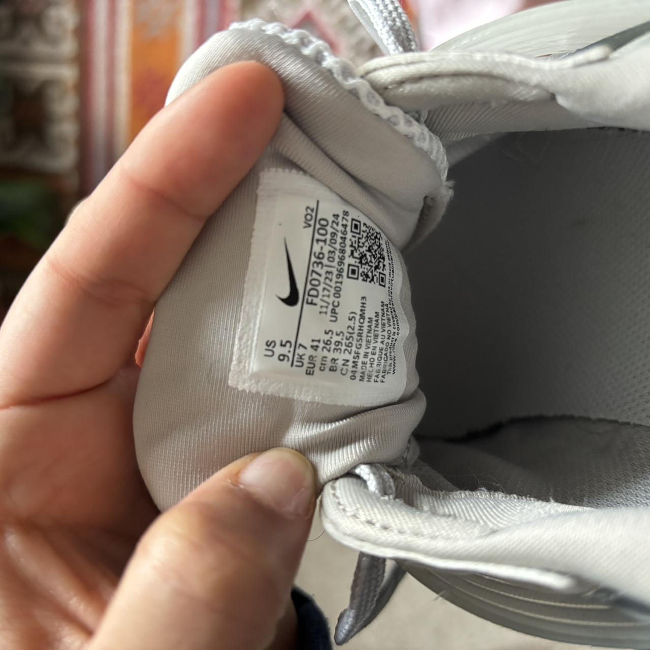 Nike V2K running sneaker in silver/white! Size 9.5... | Depop