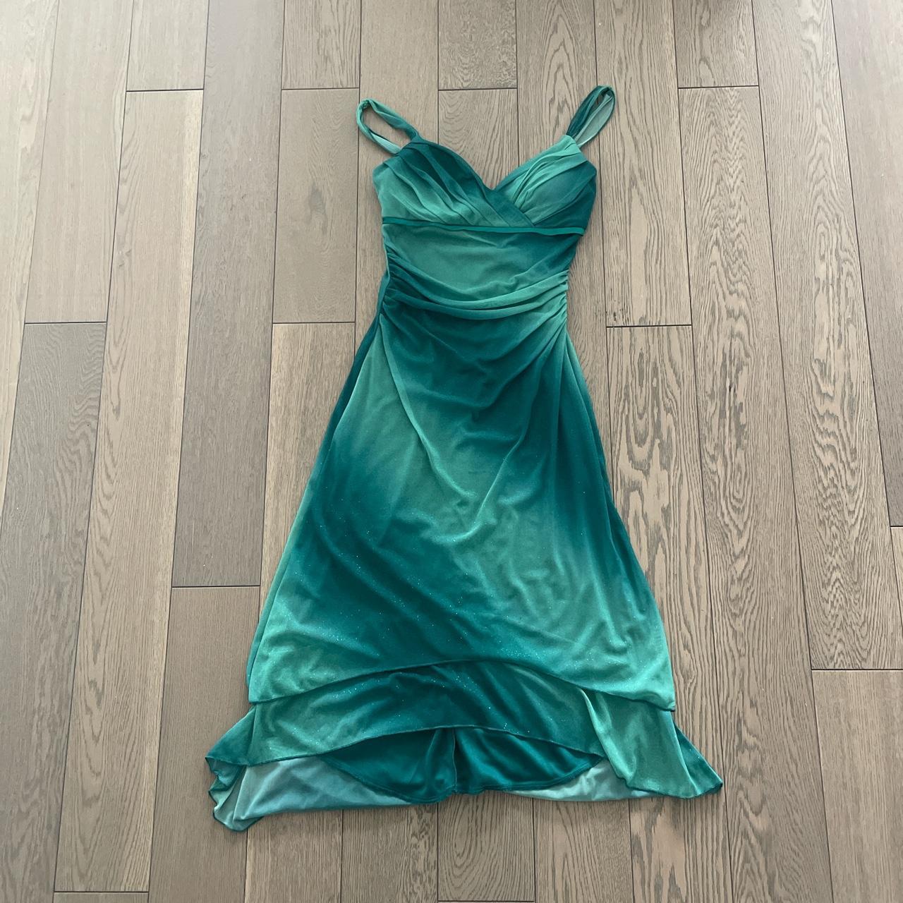 Ruby rox glitter green ombré fairy core dress.... - Depop