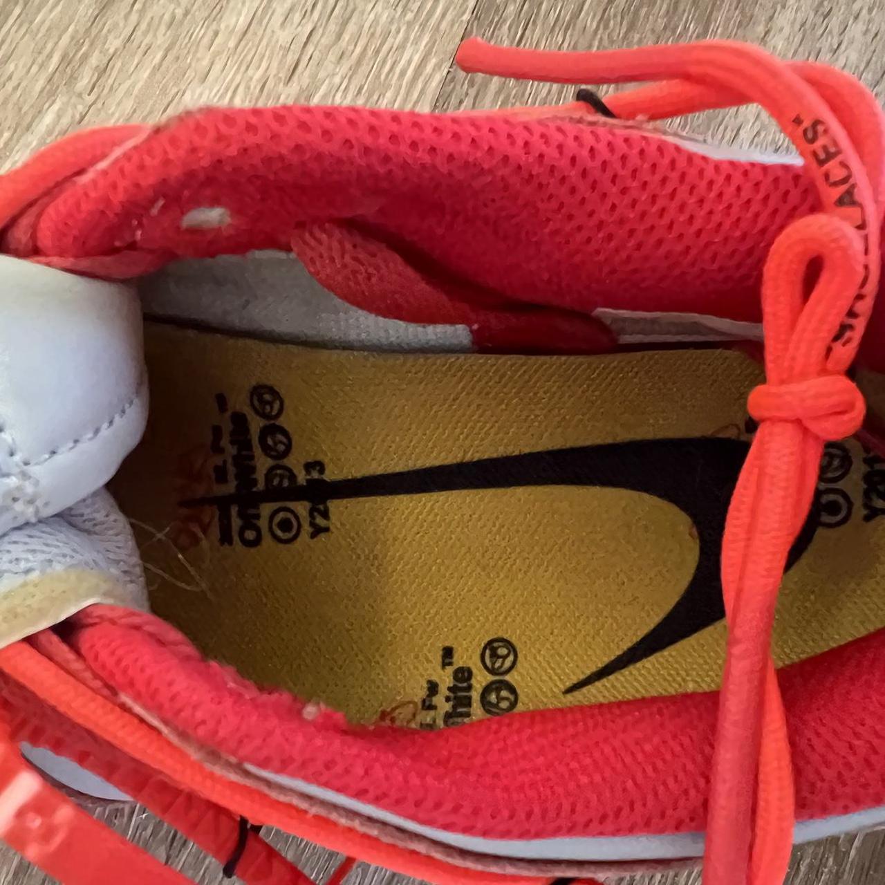 (worn) off white nike dunk low- size 8 - Depop