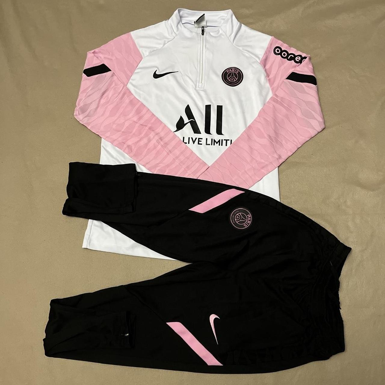 PSG Pink and white tracksuit RARE🔥 BRAND NEW MINT... - Depop