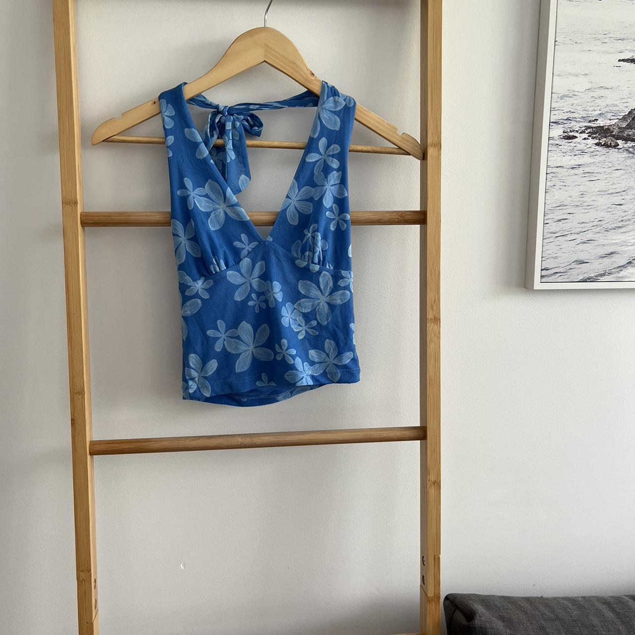 Blue Ghanda Halter 🤍 Never worn, perfect condition - Depop