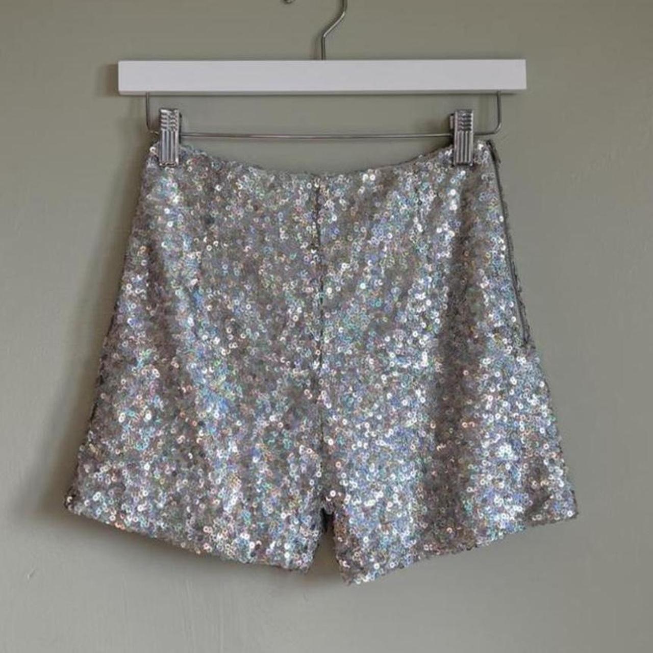 Urban Outfitters Women's Silver Shorts | Depop