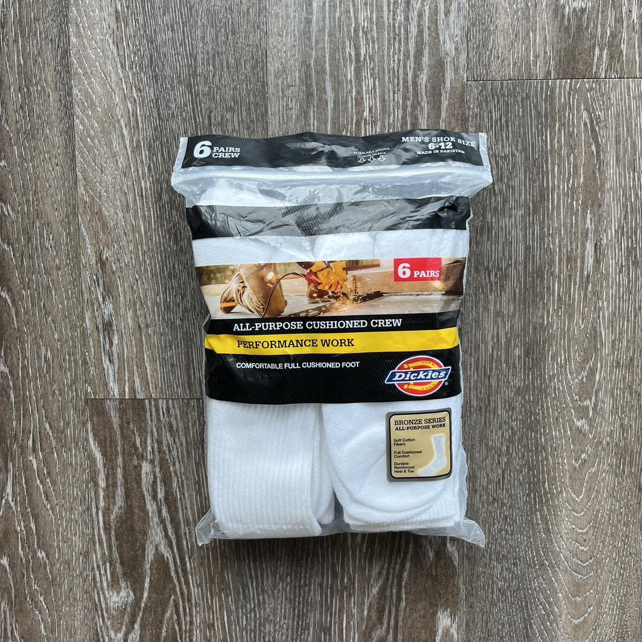 Dickies All Purpose Cushioned Crew Socks In White 6 Depop