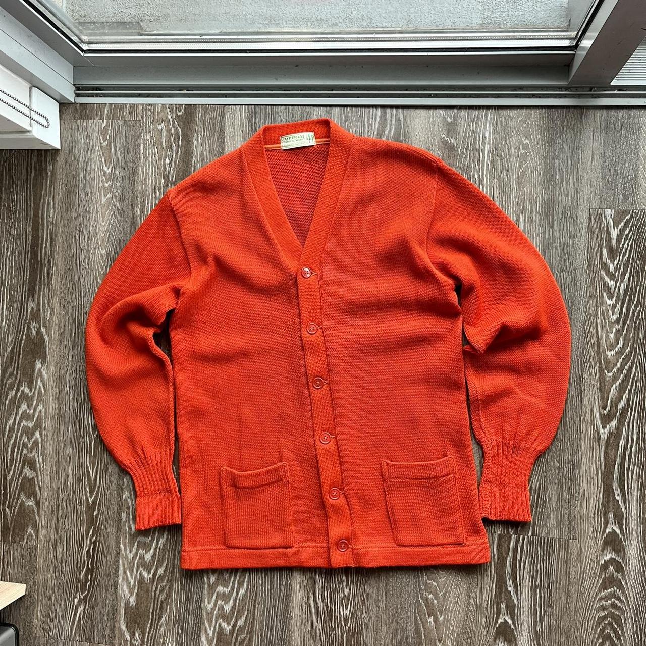 Vintage 50s Wool Worsted Cardigan Sweater Made in... - Depop