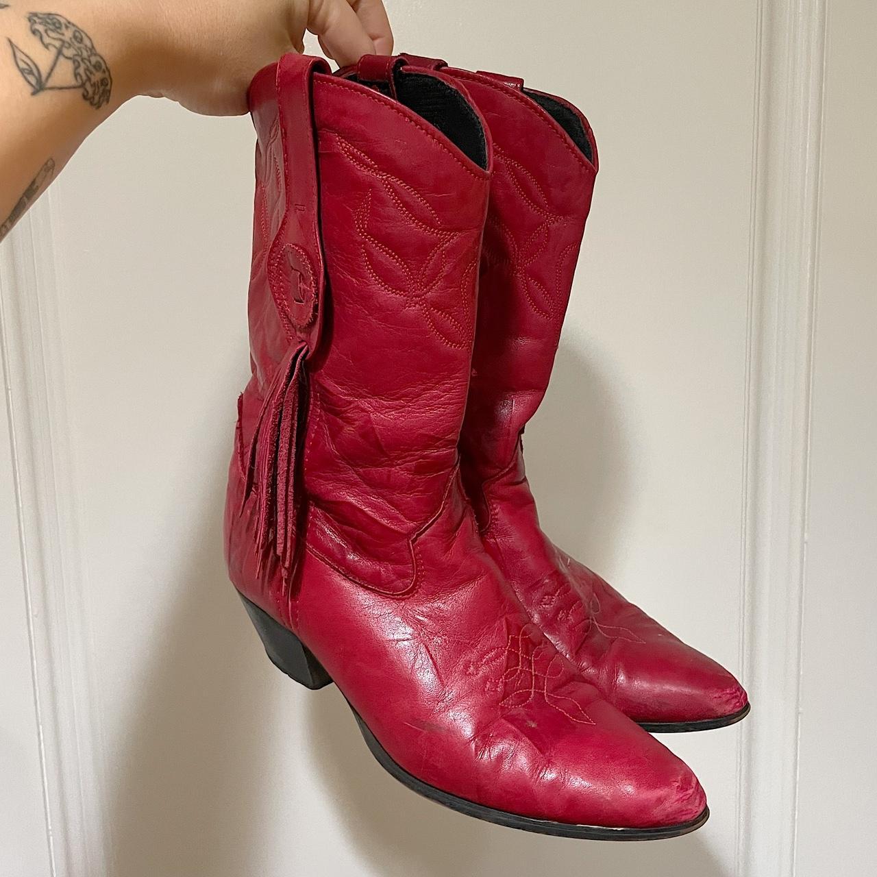 Women's Red Boots | Depop