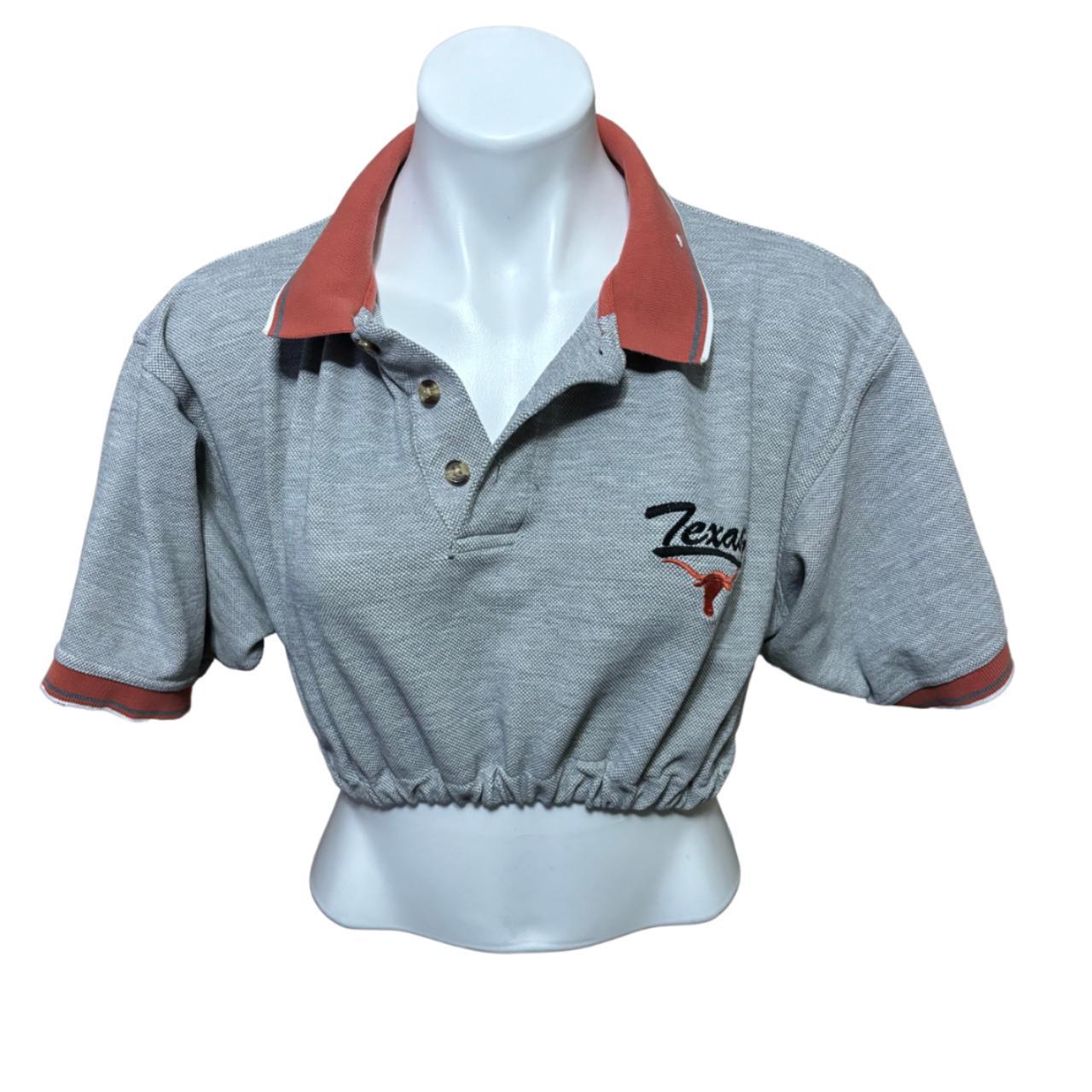 UT Texas Longhorns Upcycled Scrunched Crop... | Depop