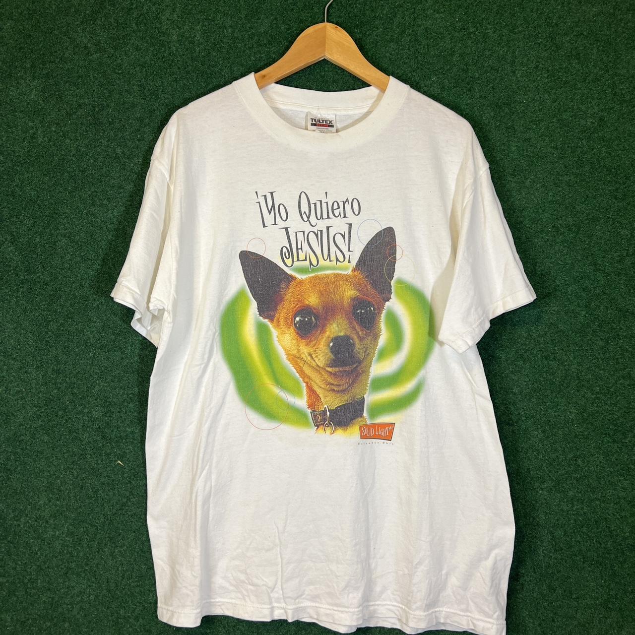 Vintage Yo Quiero Jesus Taco Bell Parody Jesus Shirt... - Depop