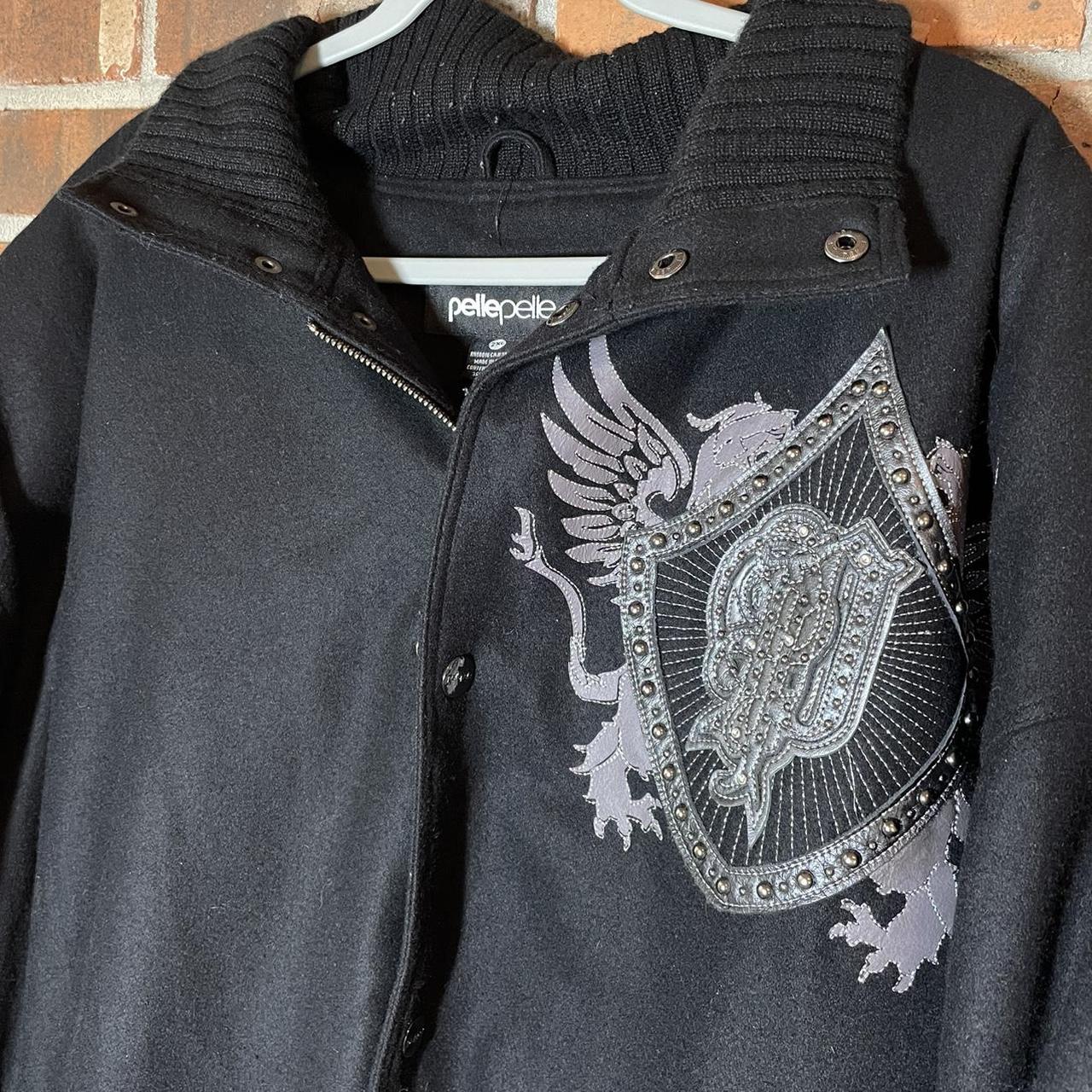 Vintage Pelle Pelle jacket y2k embroidered... - Depop