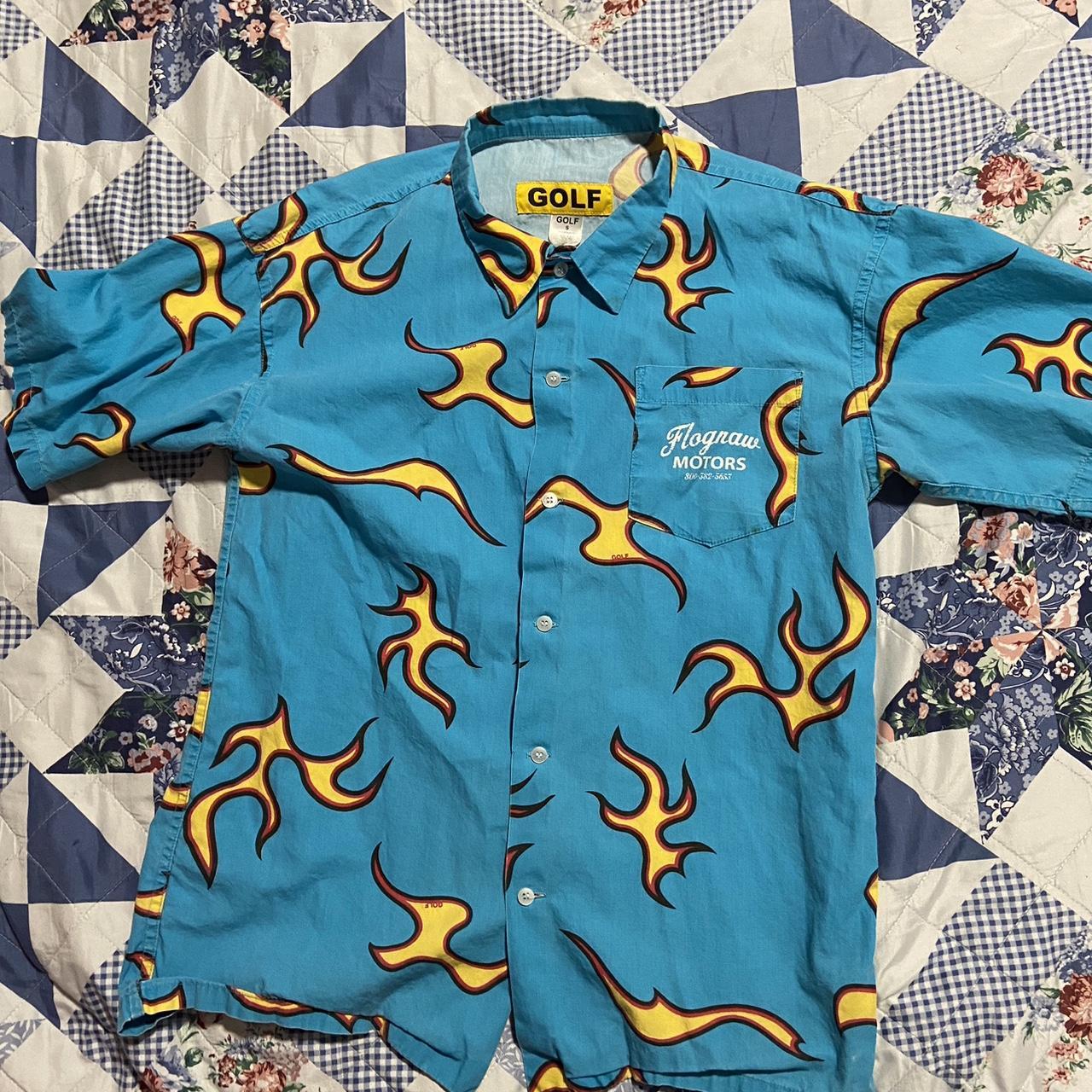 golf wang flame button up (2016) nfs but offer up,... - Depop