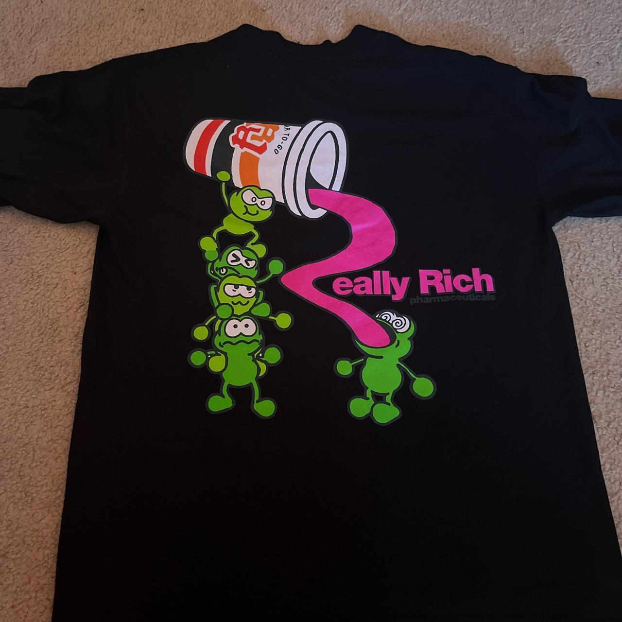 really rich pharmaceuticals tee never worn size... - Depop