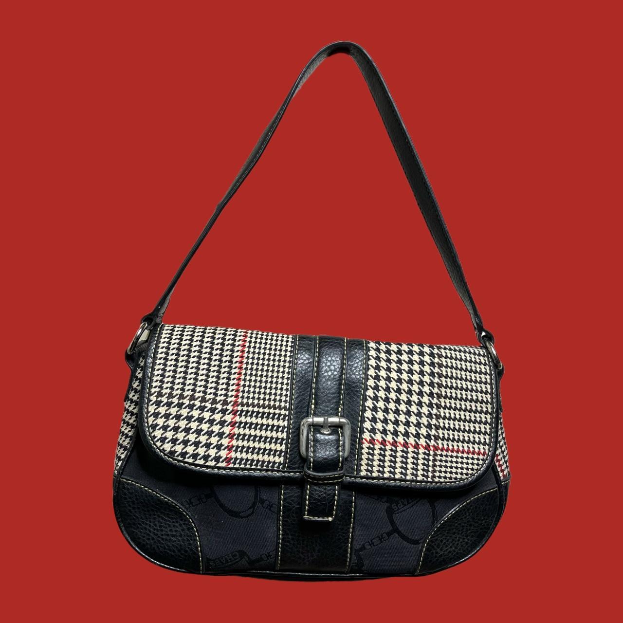 Chaps Women's Red and Black Bag | Depop