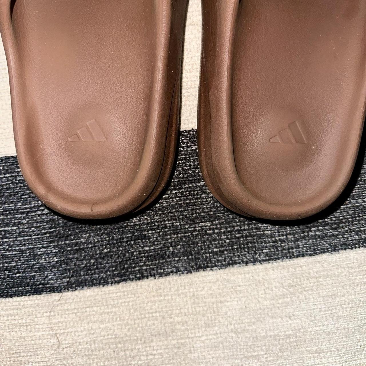 YZY slides in color flax Minor wear/tear in the... - Depop