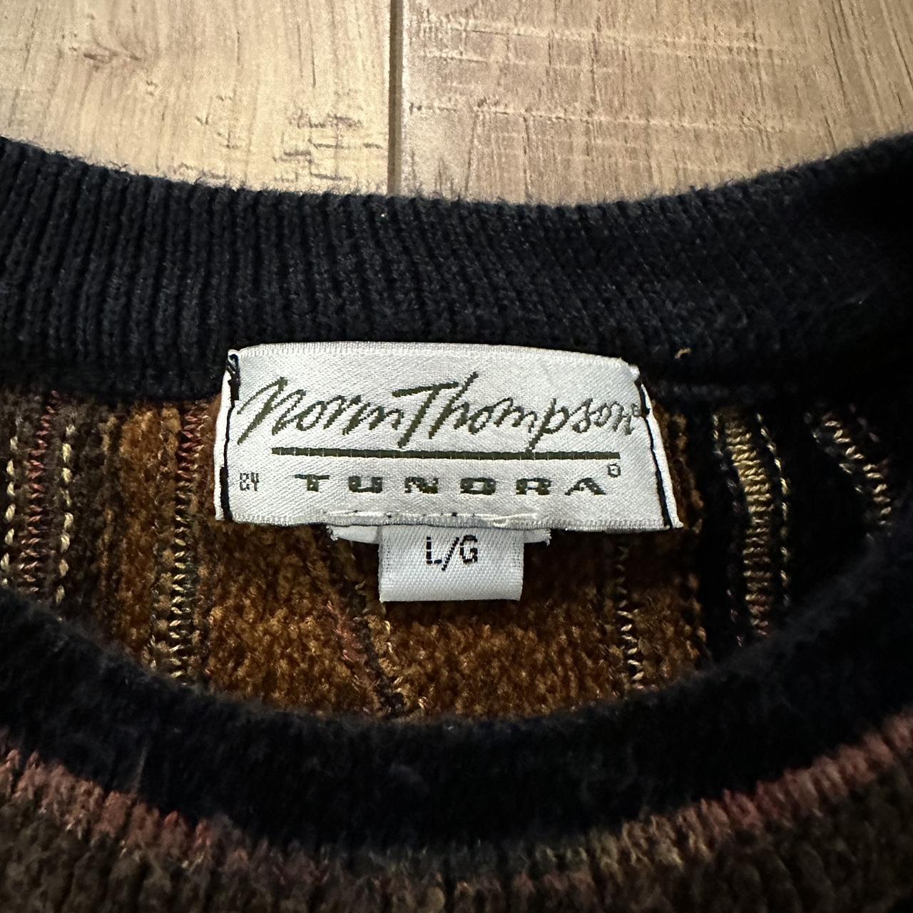 Vintage norm Thompson tundra 3d knit sweater Size... - Depop