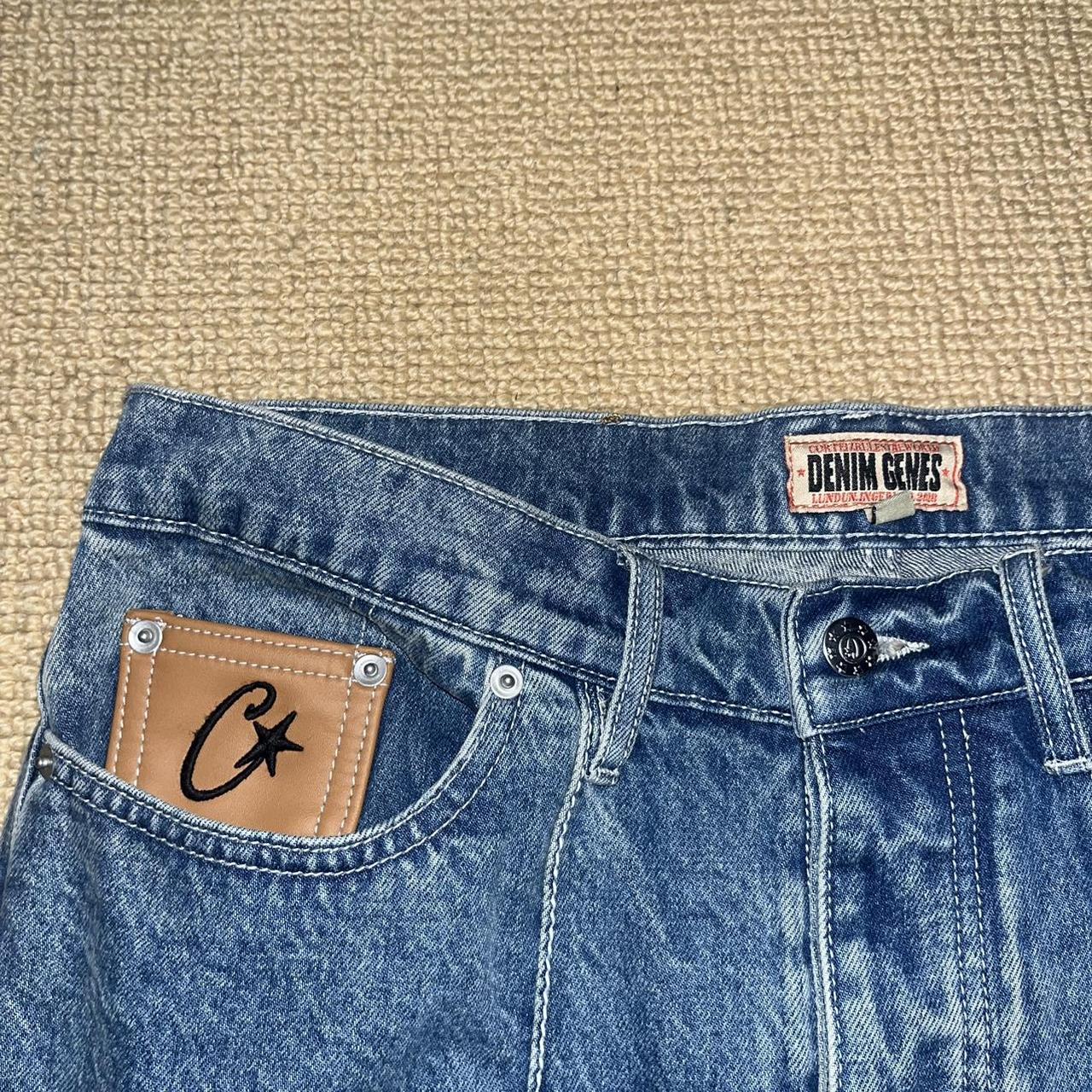 Corteiz RTW Denim 'Genes' jeans Faded blue... - Depop