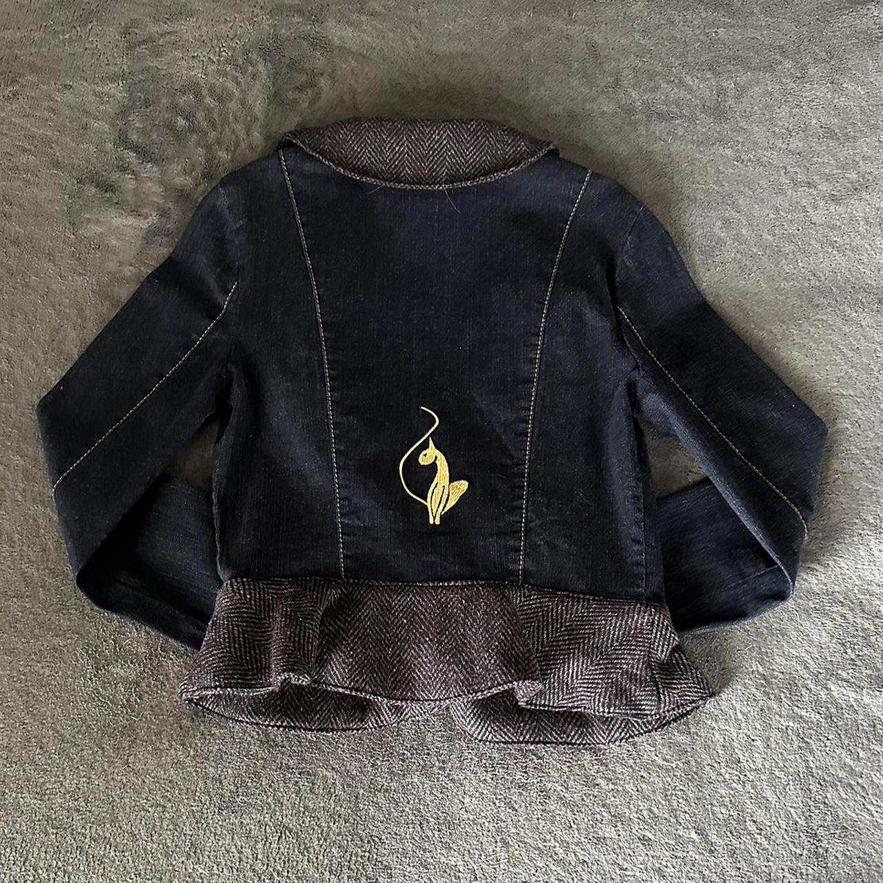 baby phat professional denim jacket w buttons size... - Depop