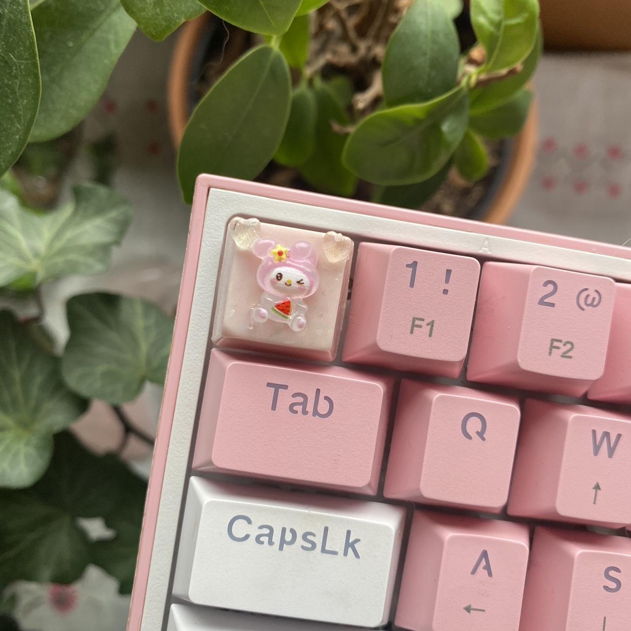 Śanrio my melody character charm keycap, handmade by... - Depop