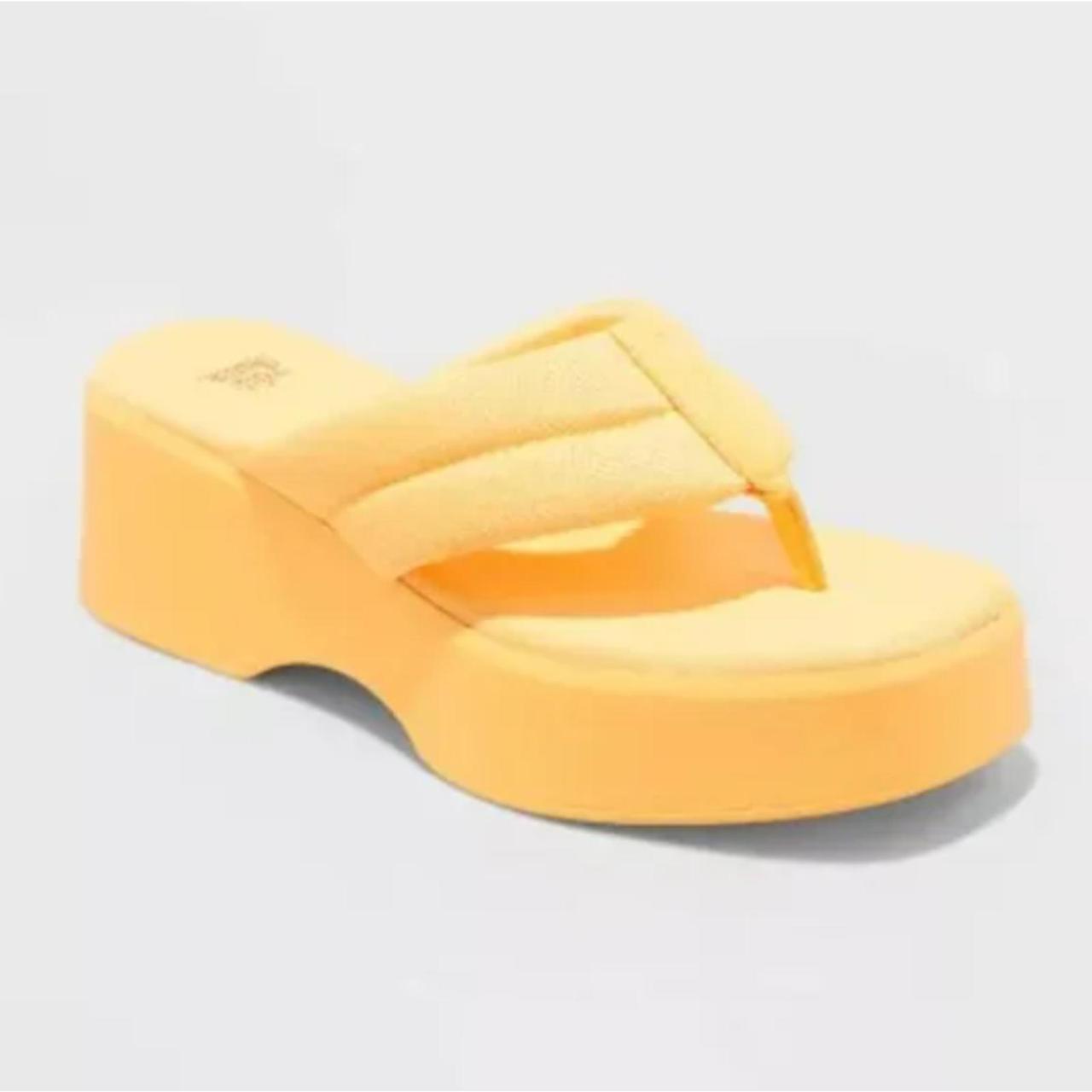 Wild Fable Women's Orange Sandals | Depop