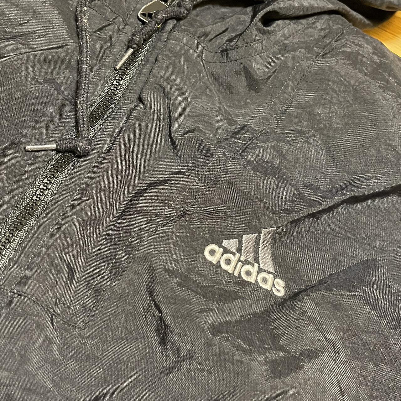 Vintage adidas tag two toned jacket with back logo... - Depop