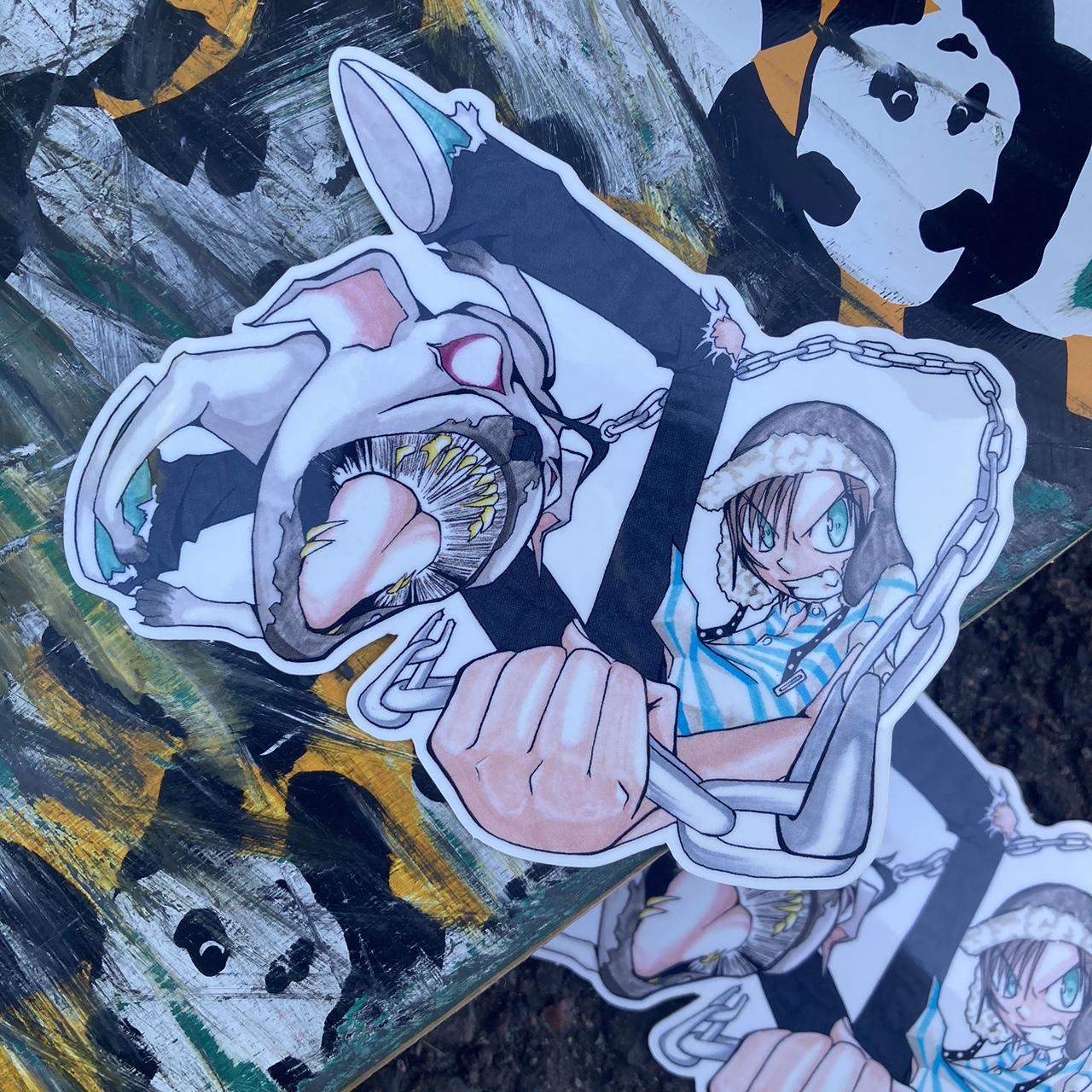 Angry pitbull sticker #anime #manga #emo #grunge #y2k - Depop