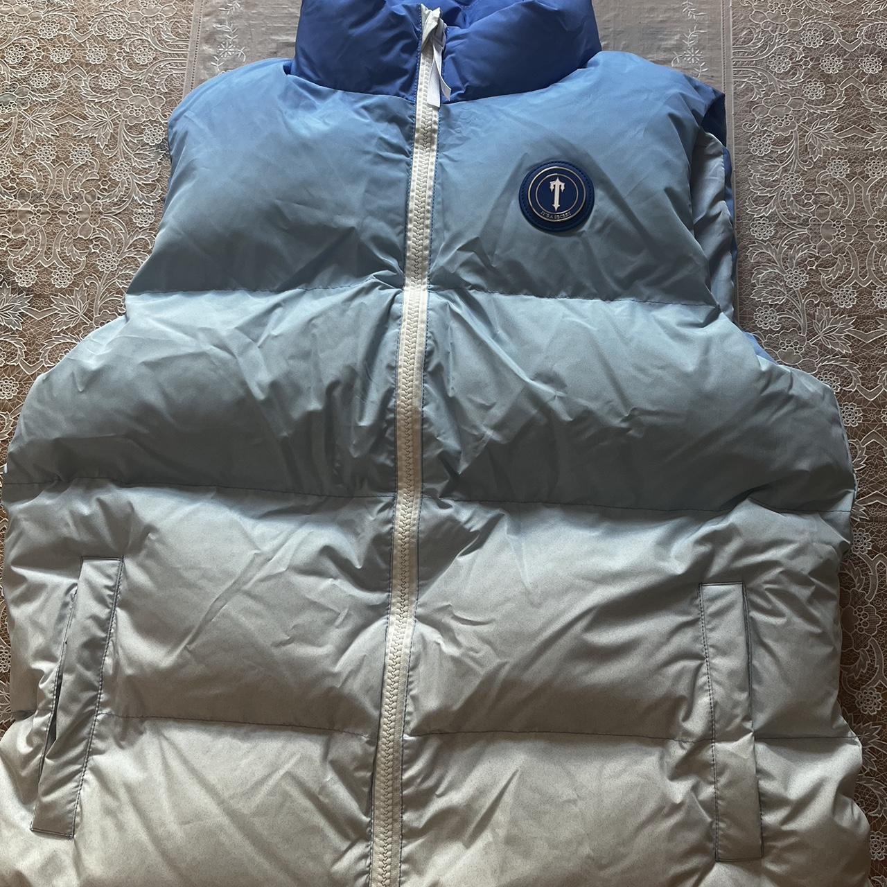 Trapstar Men's Blue and White Gilet | Depop