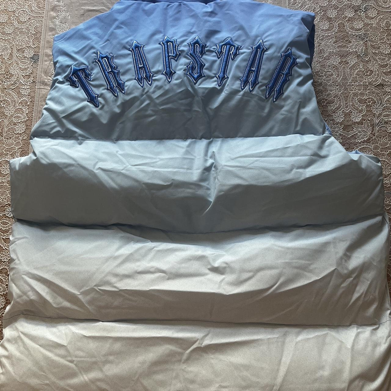 Trapstar Men's Blue and White Gilet | Depop