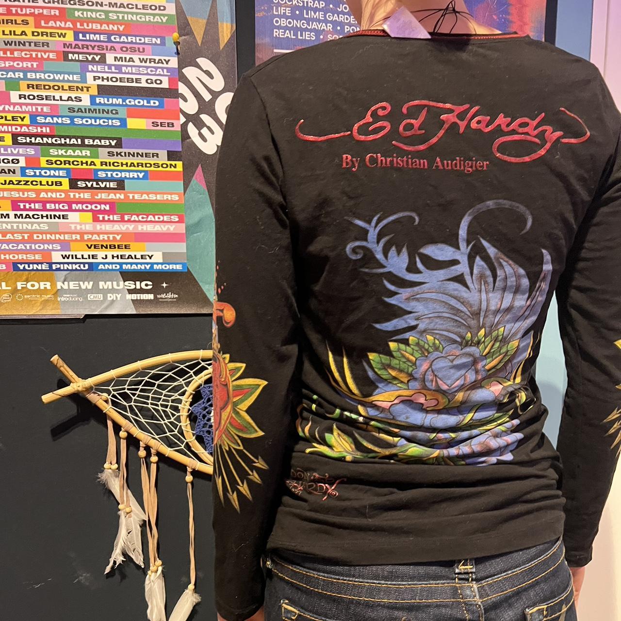 Amazing ed Hardy long sleeve top/dress In amazing... - Depop