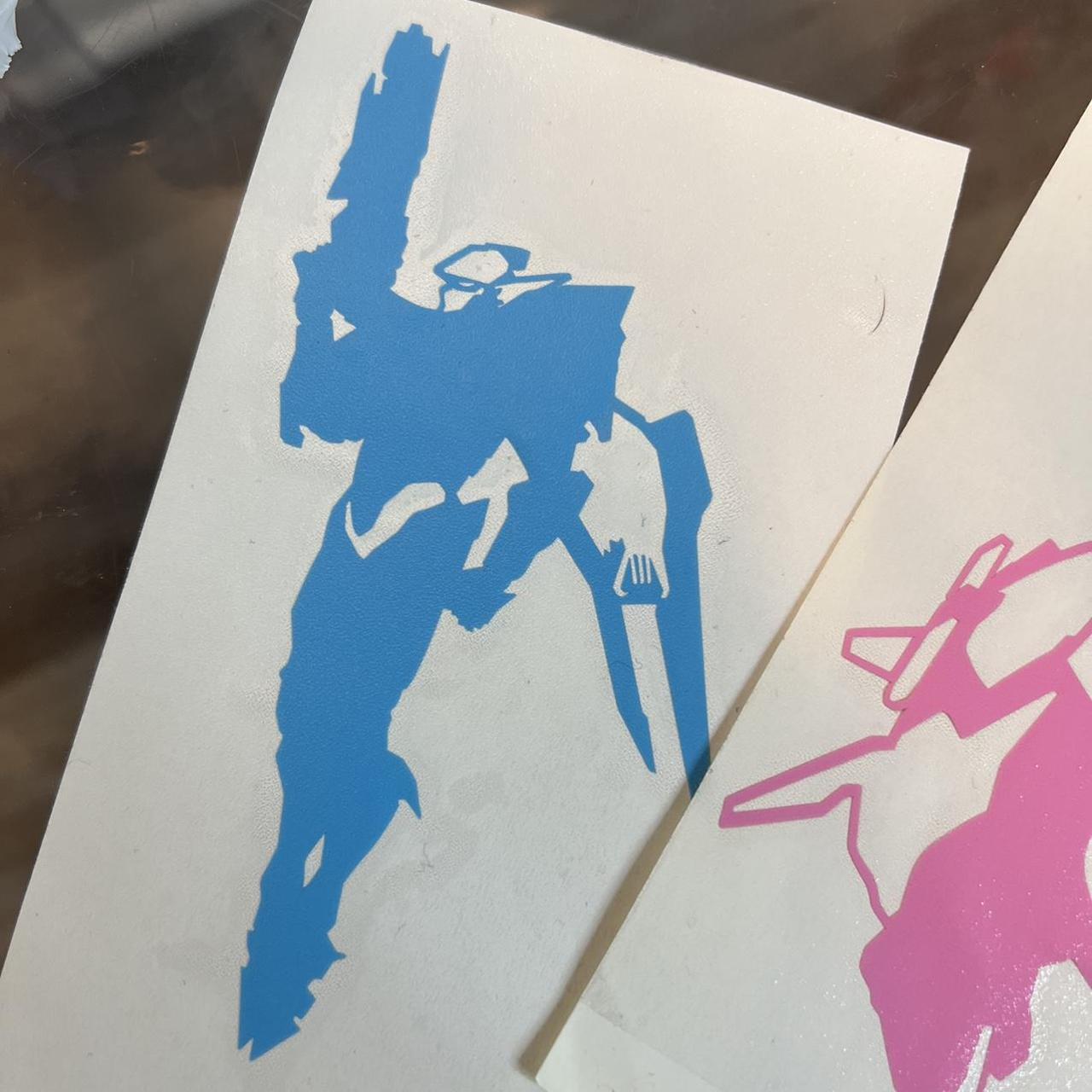 Overwatch D.va and Pharah vinyl stickers that are... - Depop
