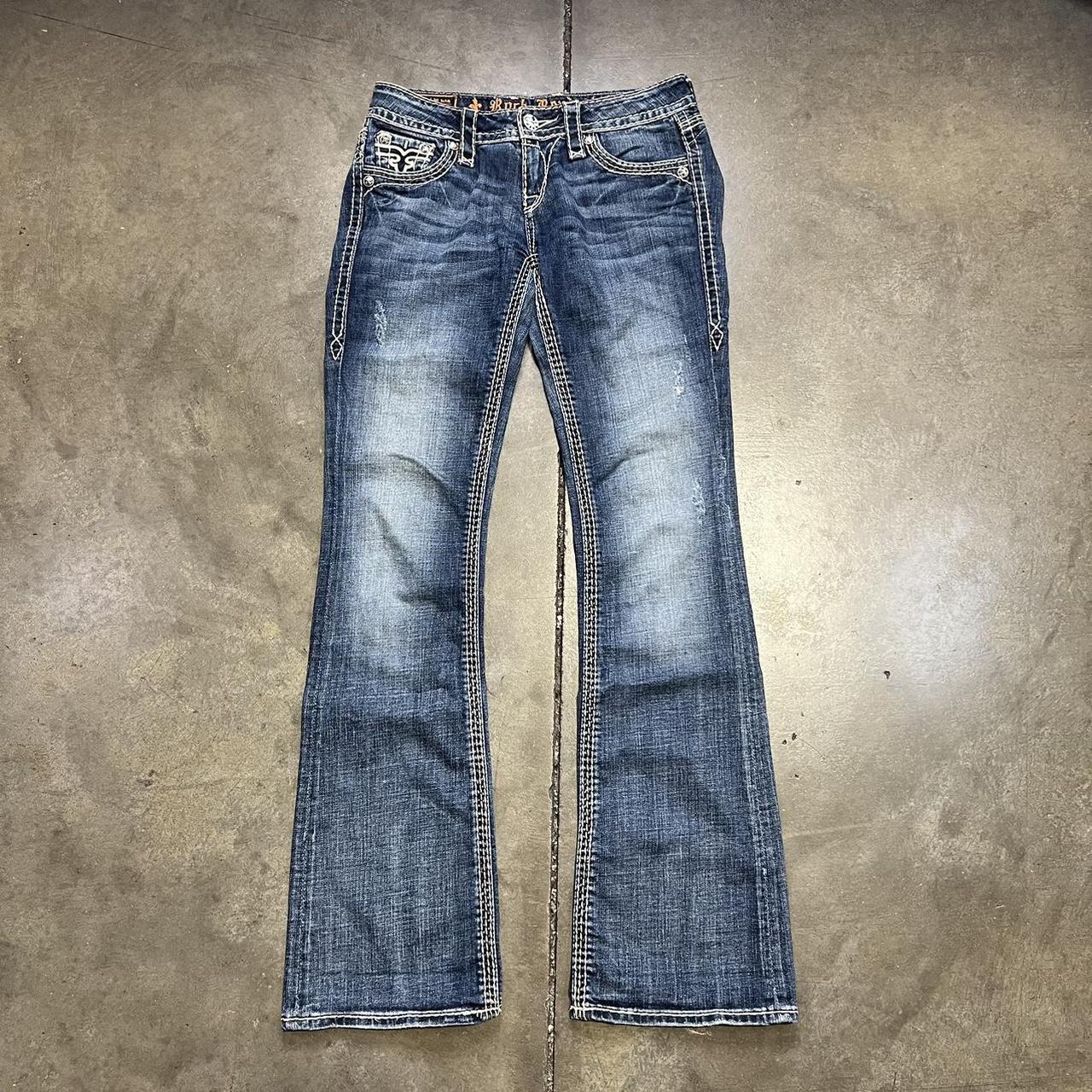 Vintage Rock Revival Boot Cut Jeans Vintage Y2K... - Depop