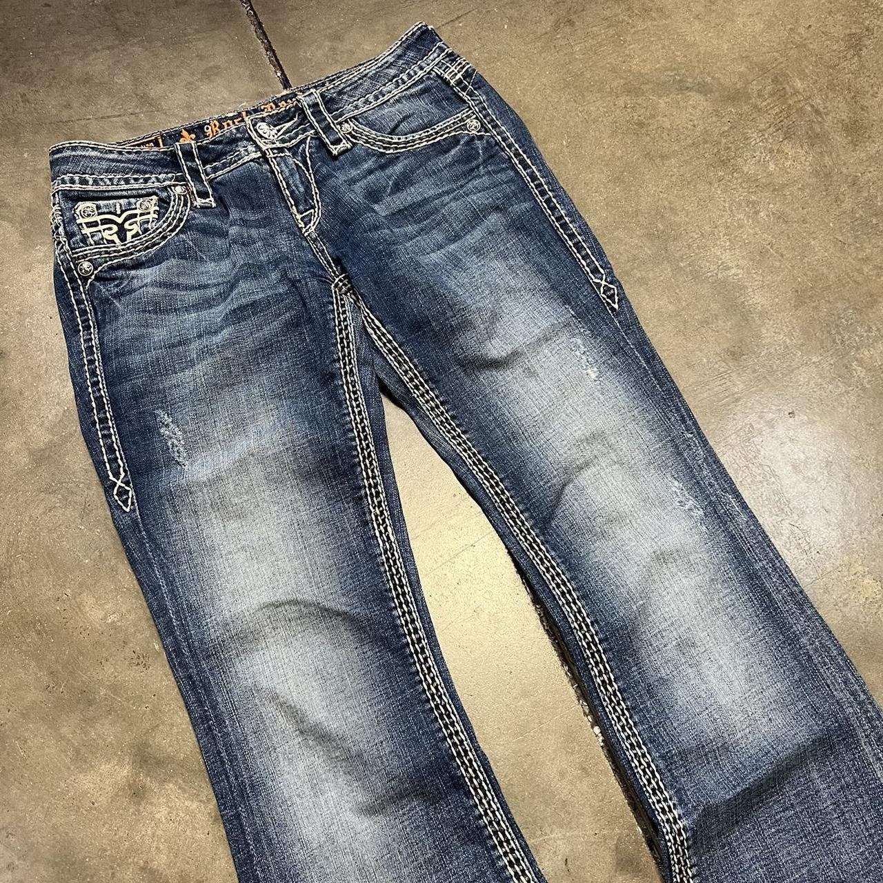 Vintage Rock Revival Boot Cut Jeans Vintage Y2K... - Depop