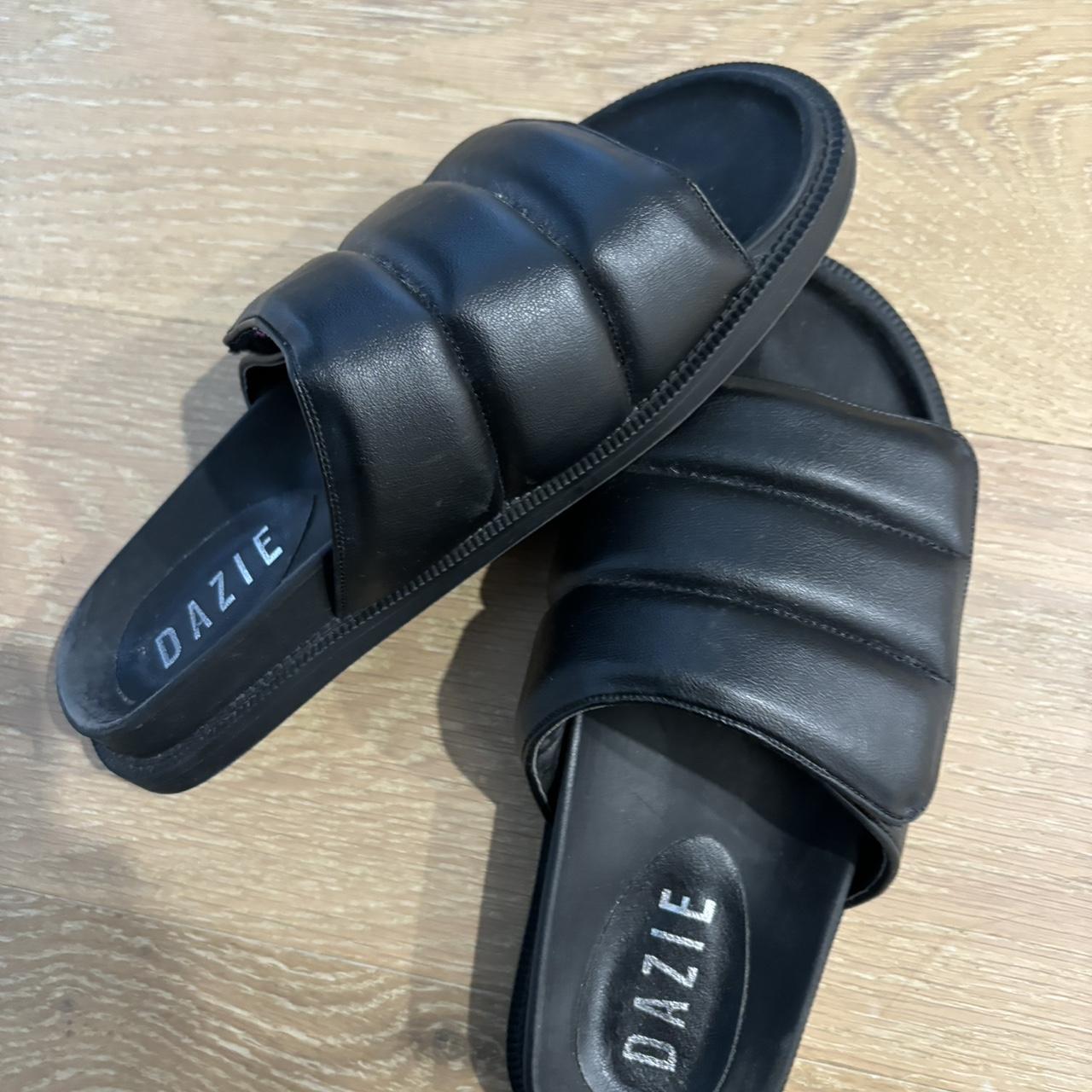 Dazie black slides. Worn once #slides #dazie... - Depop