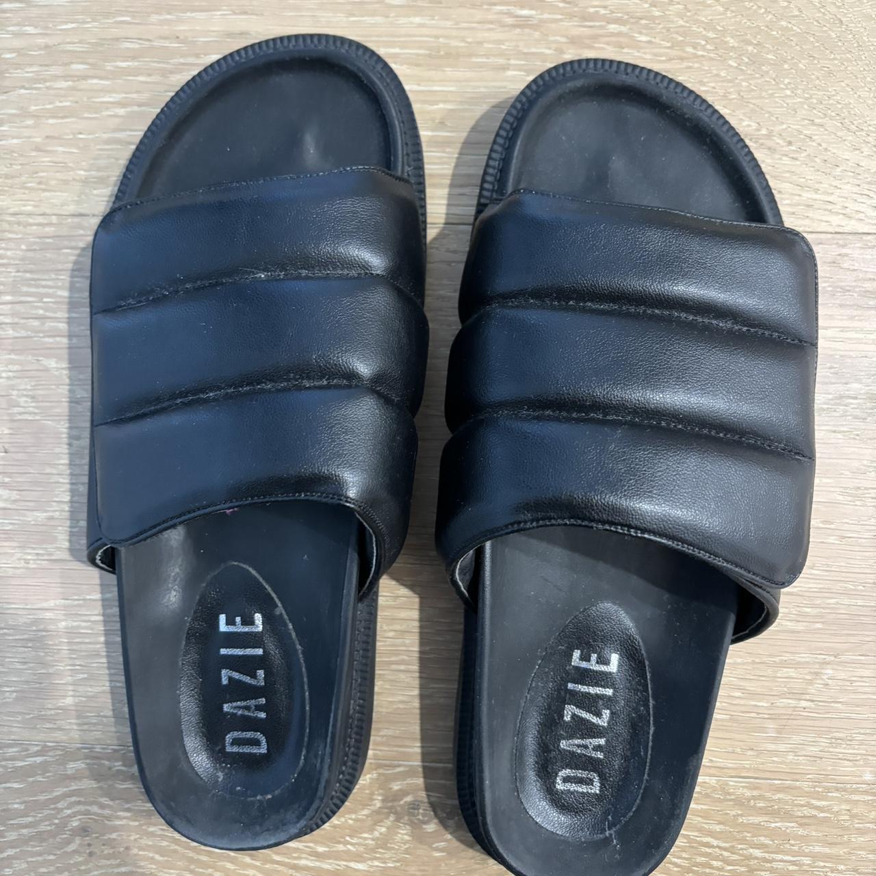 Dazie black slides. Worn once #slides #dazie... - Depop
