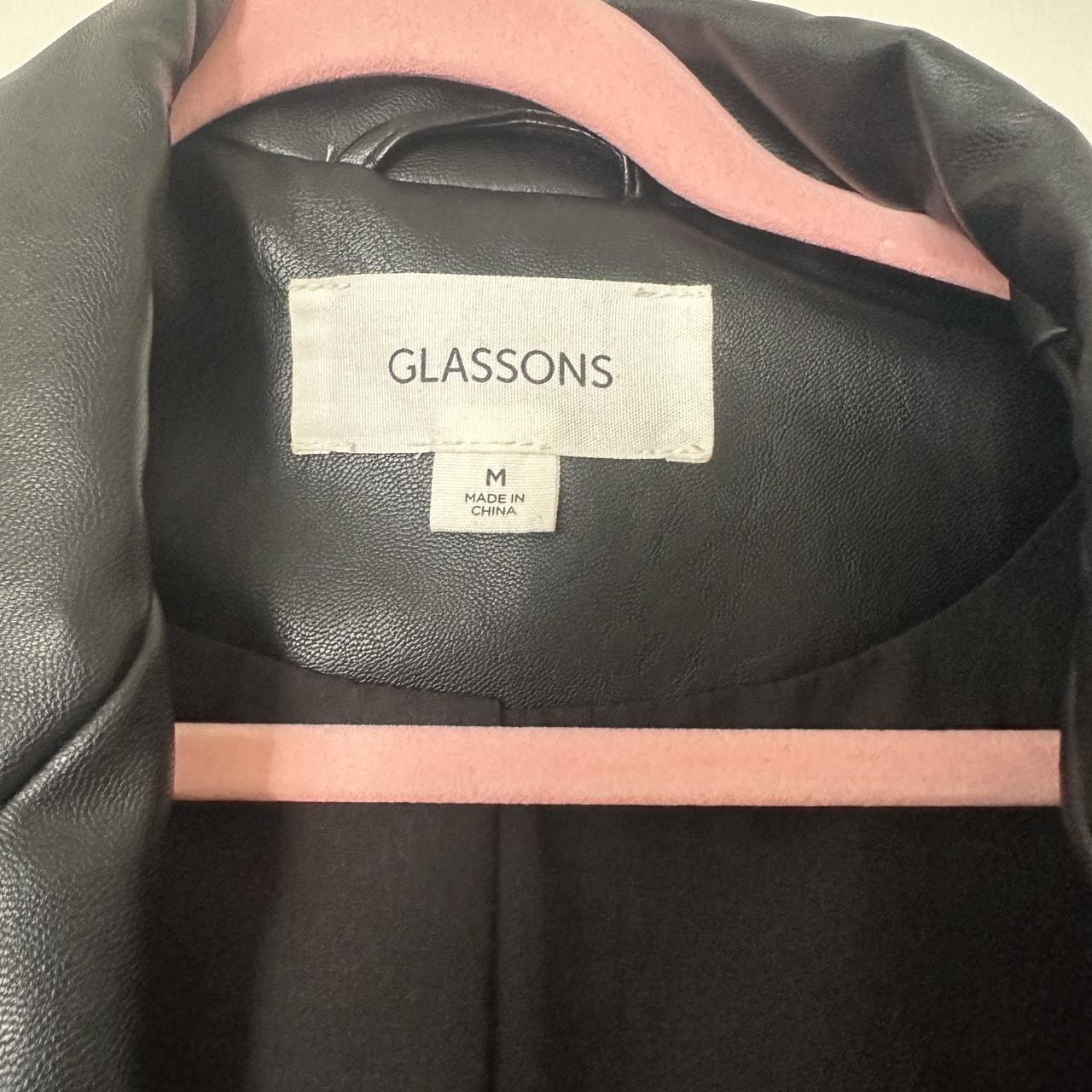 Glassons black leather jacket - Depop
