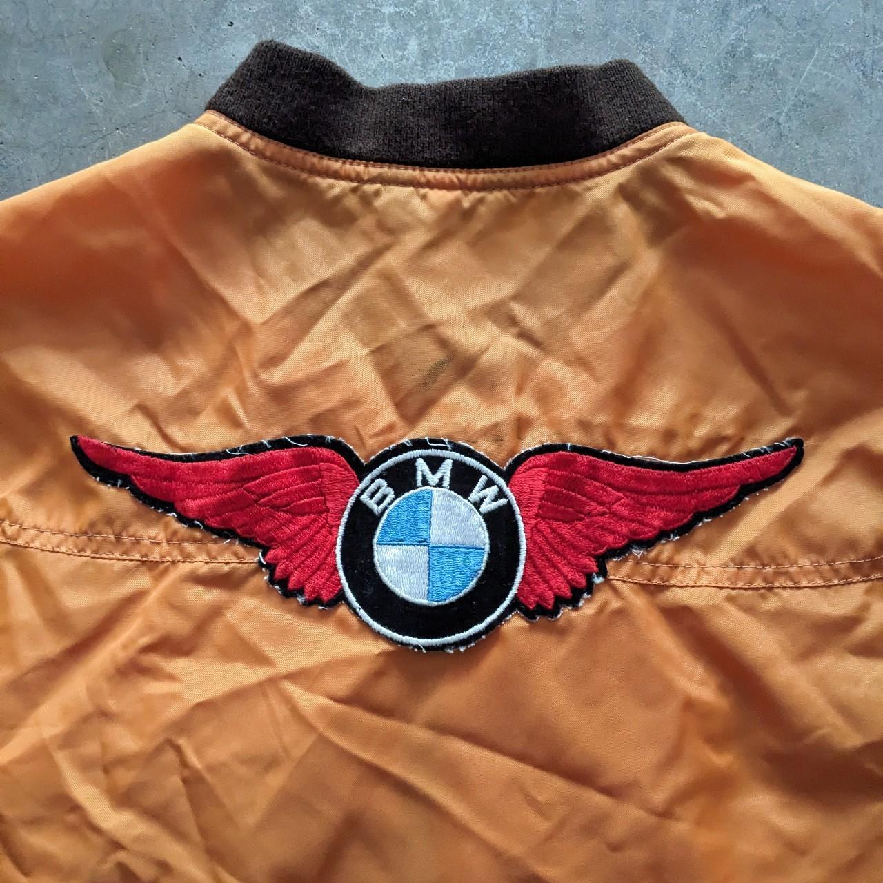 Vintage 70s BMW Windbreaker Jacket Orange Super... - Depop