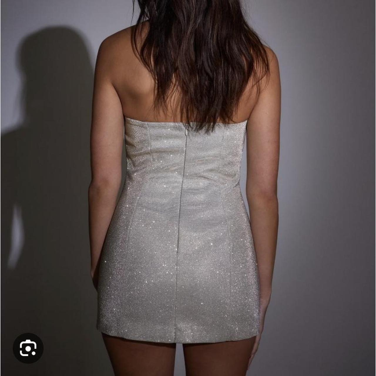 SLA The Label Camille Dress in gold size small... - Depop