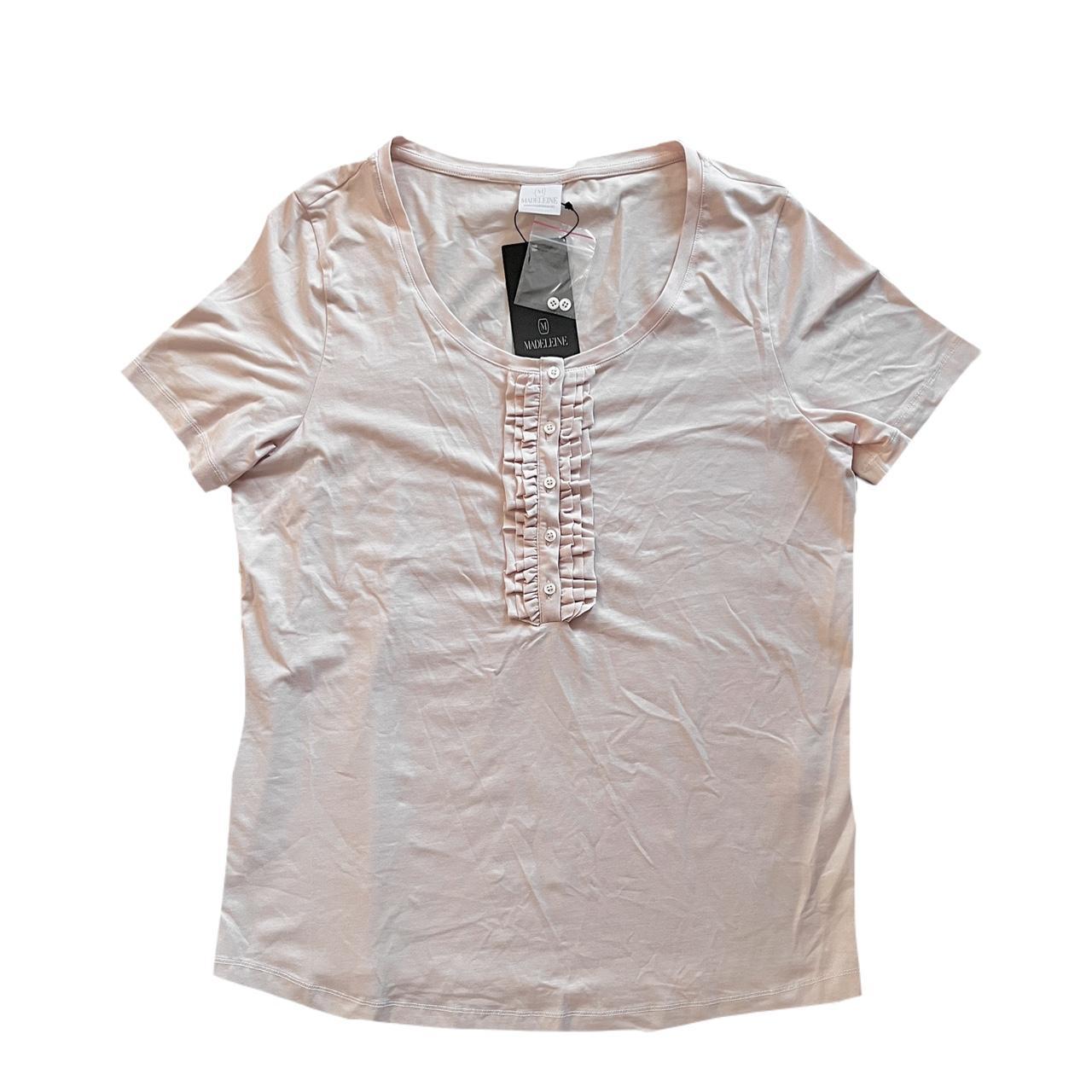 BRAND NEW light pink embellished lace ruffle centre... - Depop