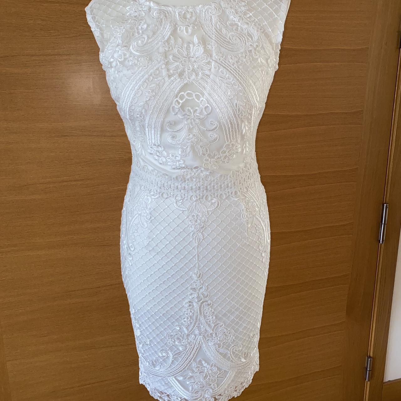 lace dress #Bodycondress #Lace dress #White... - Depop