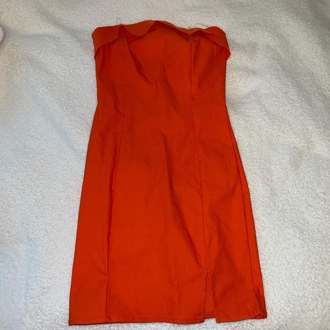 tenshoppe orange tube dress - Depop