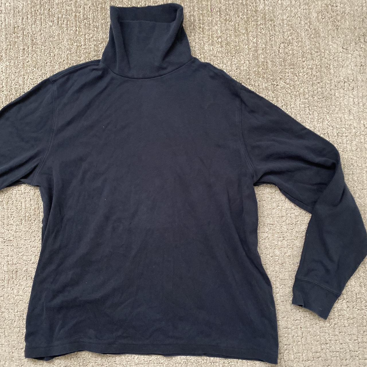 Basic black turtleneck longsleeve, would best fit a... - Depop