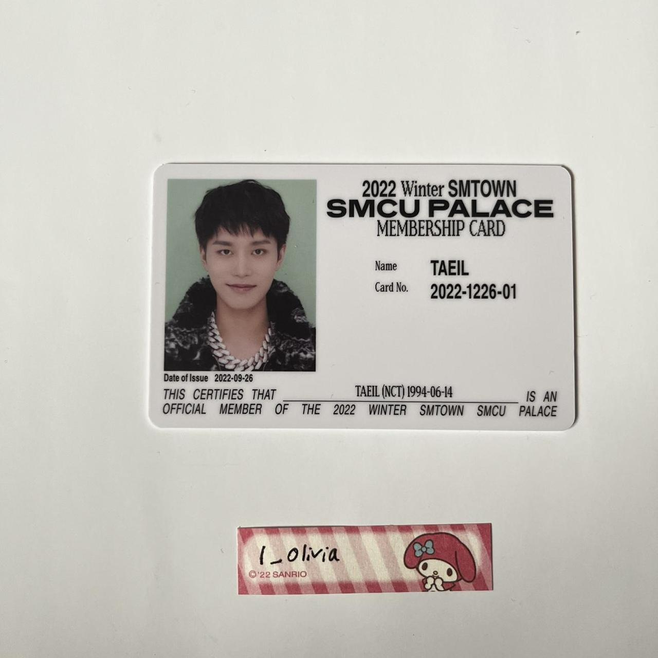 smcu palace taeil membership card kpop photocard... - Depop