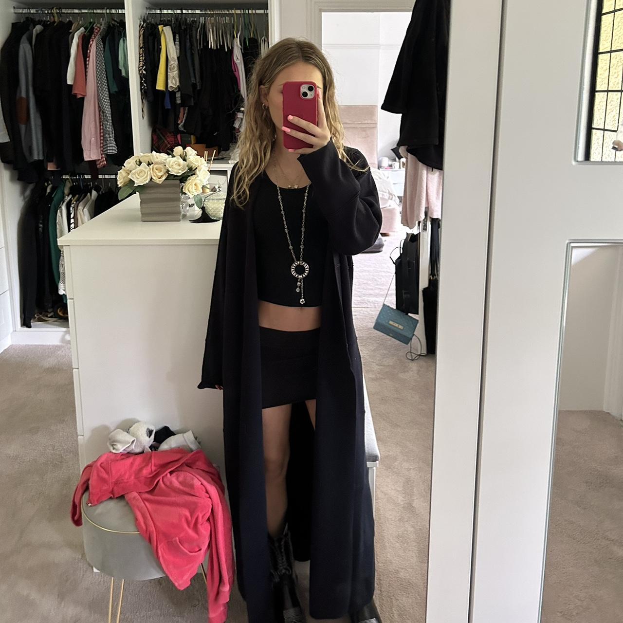 Ann Harvey black long cardigan, super soft and... - Depop