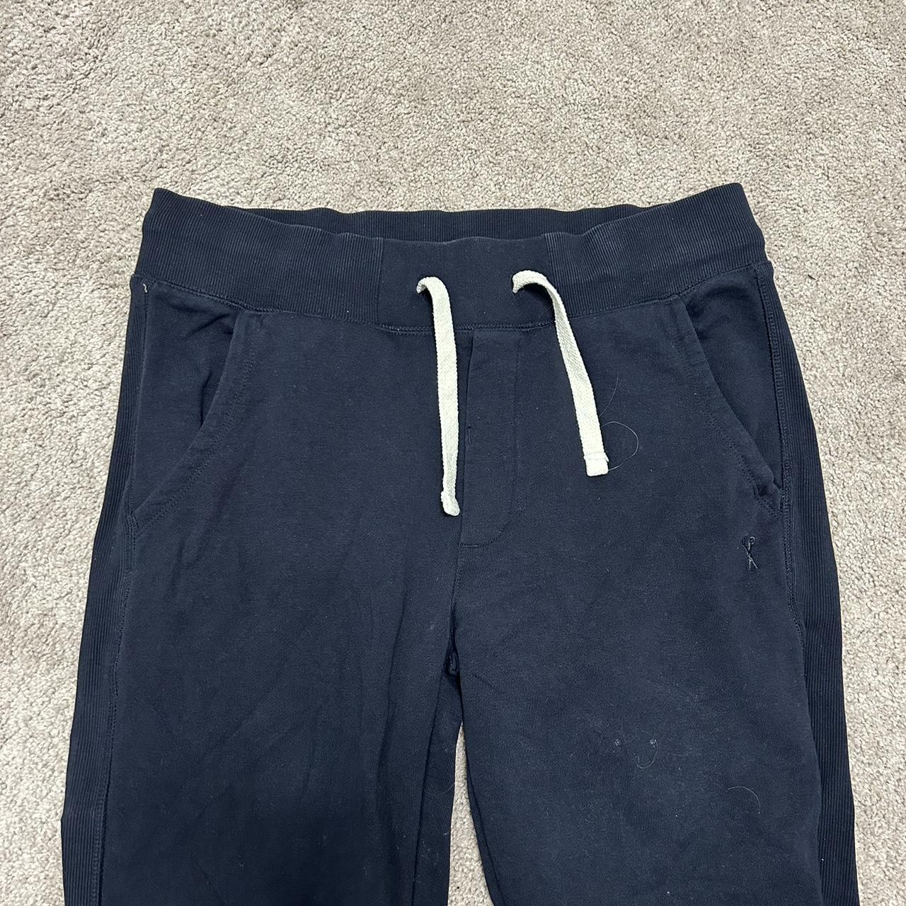 douglas hayward navy blue trackies with white... - Depop