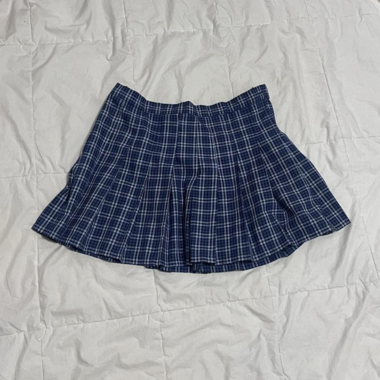 Preppy blue aerie skirt -size: L (US... - Depop