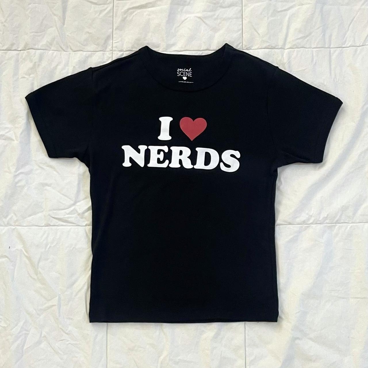 I heart nerds tee -size: M -brand new Bodycon fit... | Depop