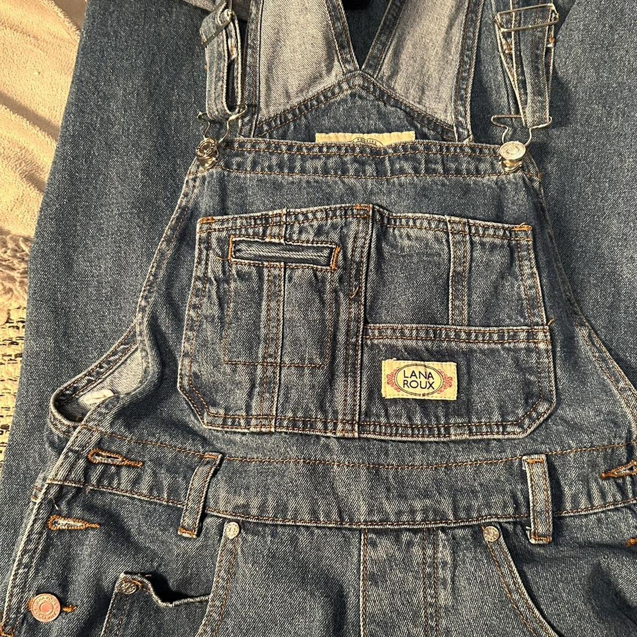 Lana roux 90s retro denim overalls🌹 Size Medium -... - Depop