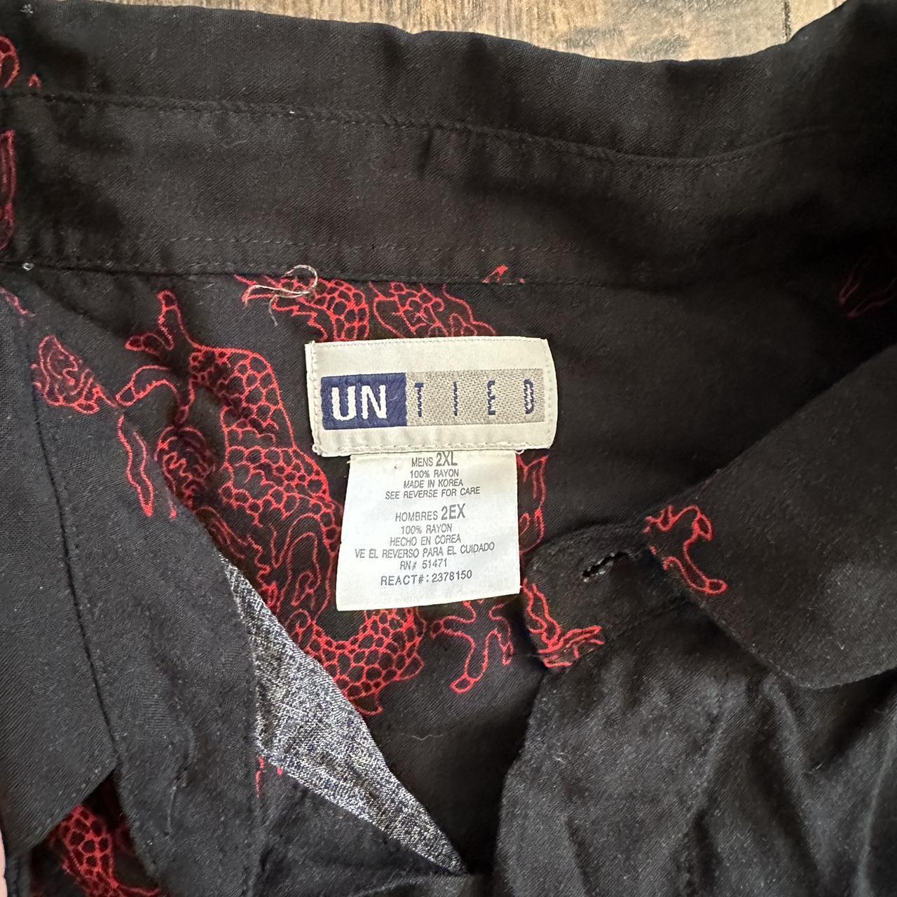 Mens dragon print button up. Size 3x, super thing... - Depop