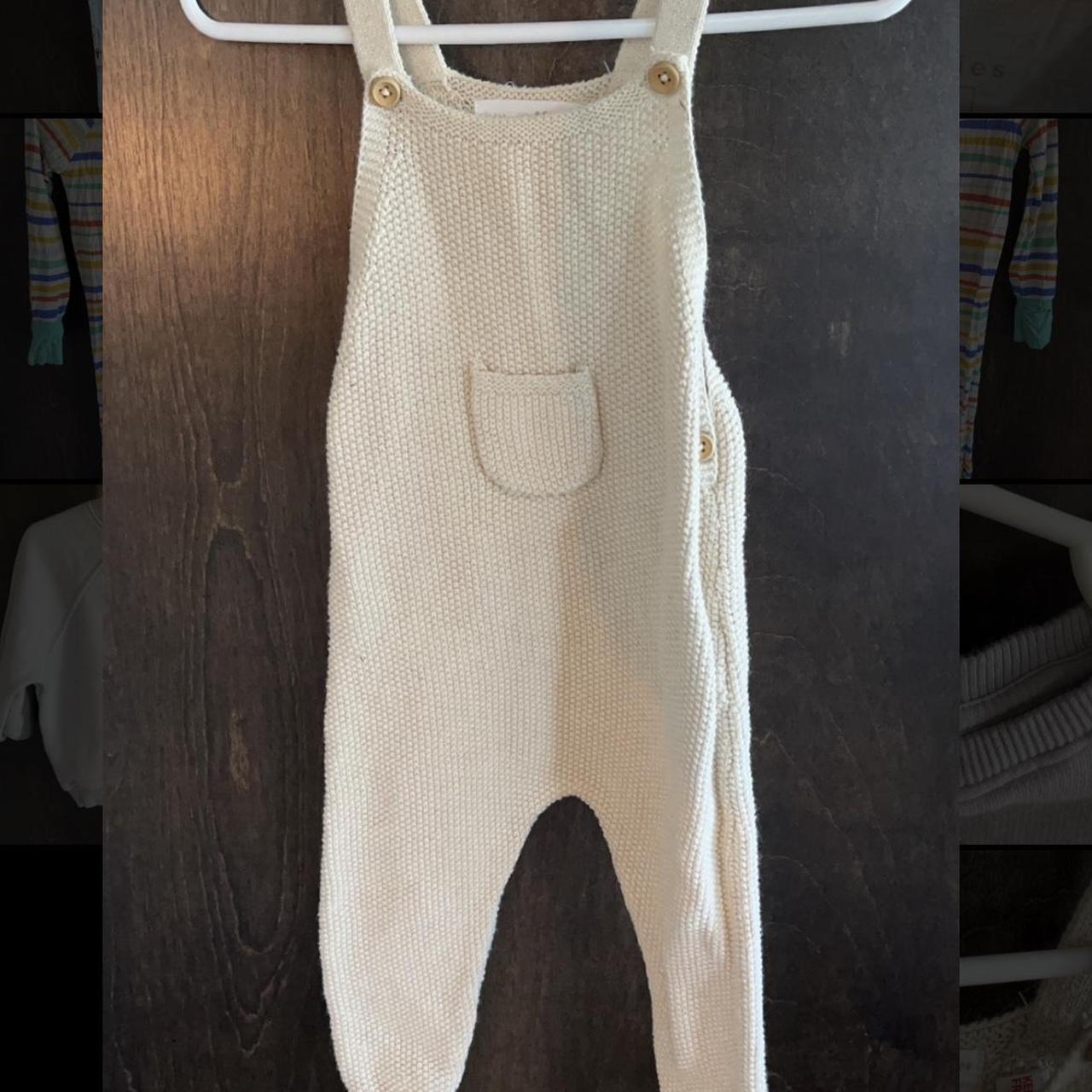 baby Zara knit overalls No stains/holes/snags size... - Depop