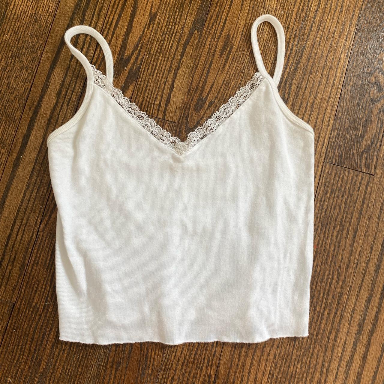 Brandy Melville White Lace Tank Top Such a cute... - Depop