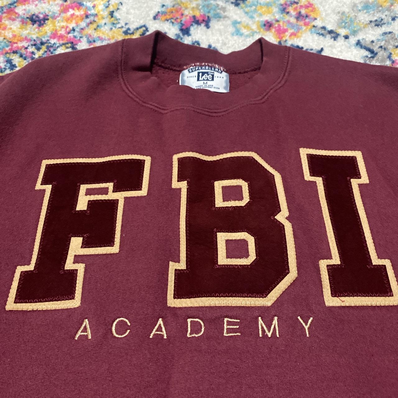 vintage FBI Academy crewneck super thick... - Depop